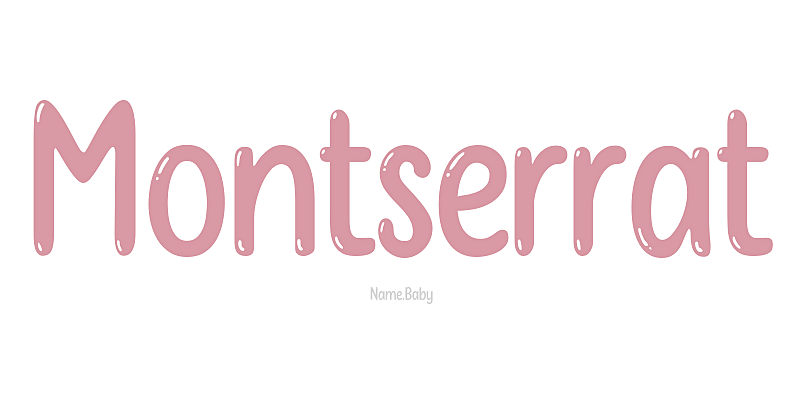 Montserrat - Name Meaning and Popularity