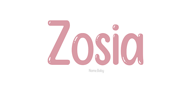 Zosia - Name Meaning and Popularity